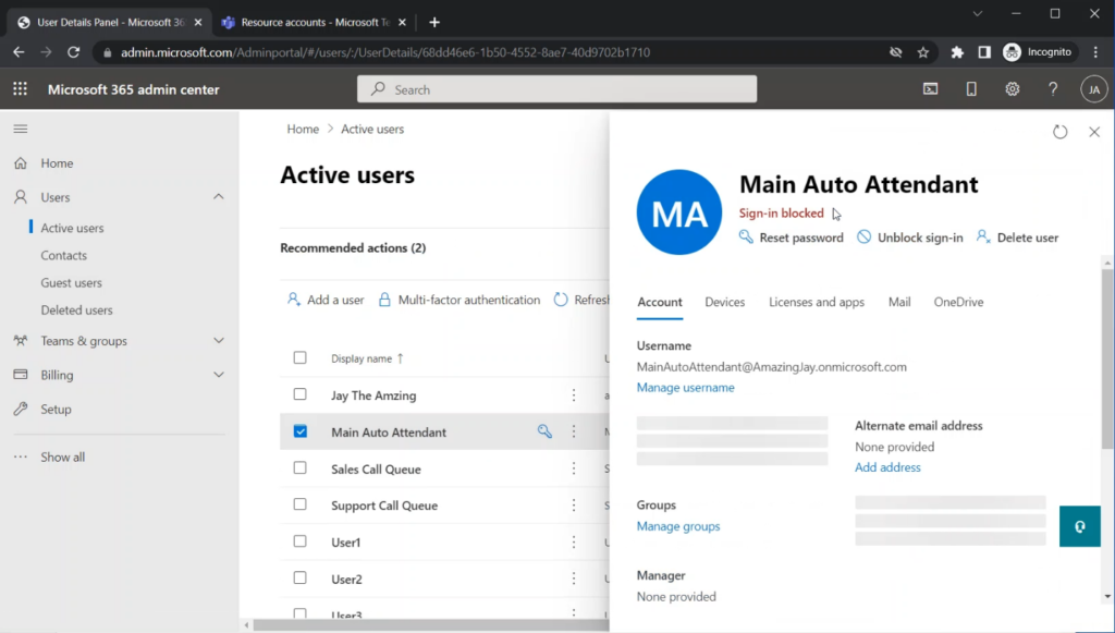 Teams’ Call Queues and Auto Attendants – Assigning the License to the ...