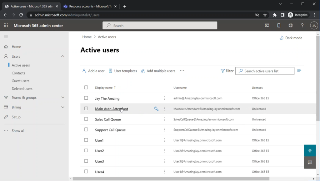 Teams’ Call Queues and Auto Attendants – Assigning the License to the ...