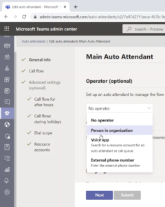 Teams’ Call Queues and Auto Attendants – Adding an operator to the Auto ...